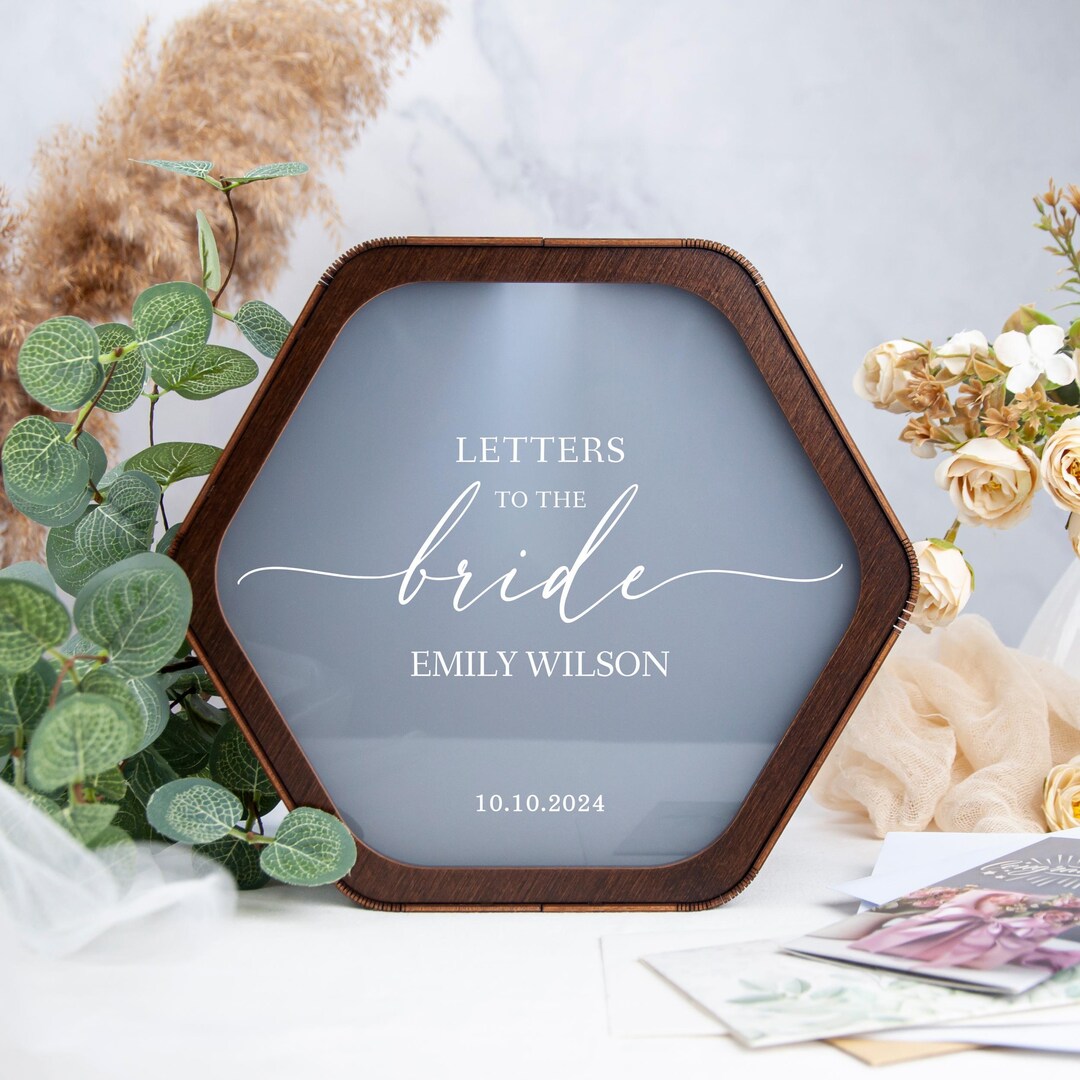 Bride Advice Box Letters to the Bride Box Personalized Bridal Shower ...