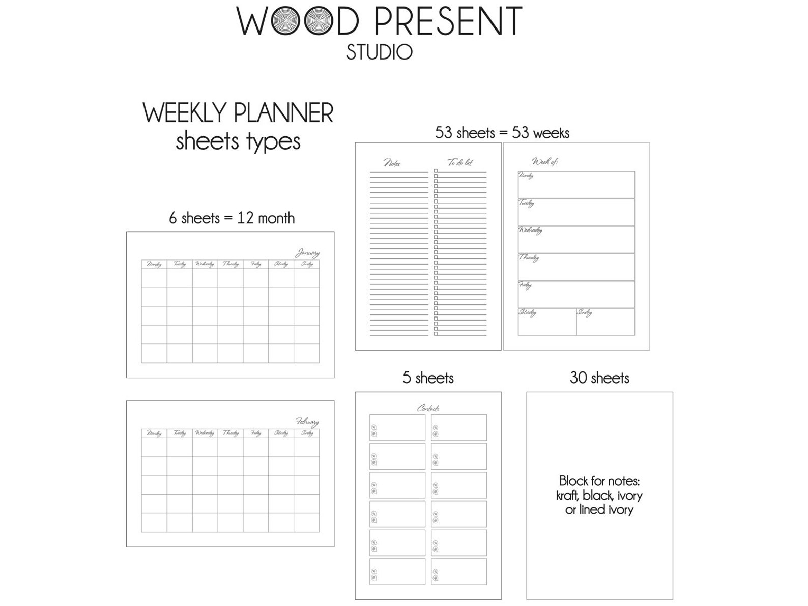 Custom Monthly Planner Tropical Gifts Personalized Planner | Etsy