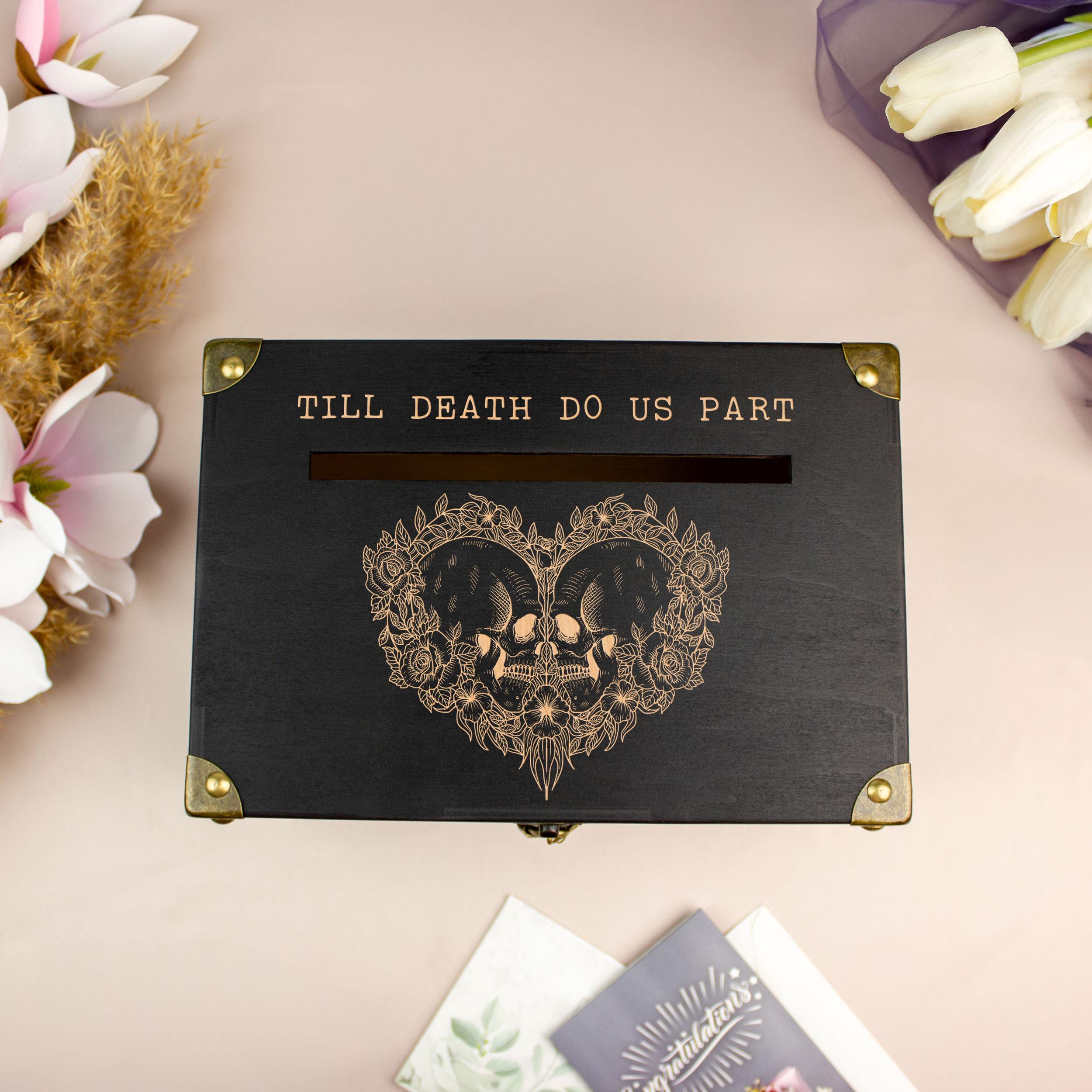 Rustic Wedding Card Box With World Map - Personalized Box for Cards ...