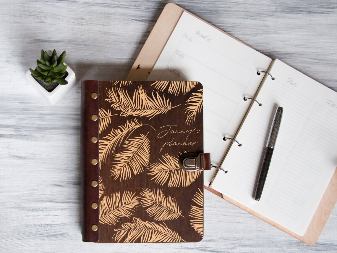 Custom Monthly Planner Tropical Gifts Personalized Planner | Etsy