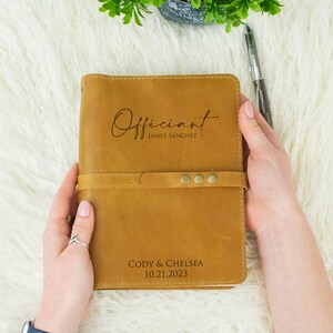 Personalized Officiant Book Wedding Officiant Gift Leather Offician ...