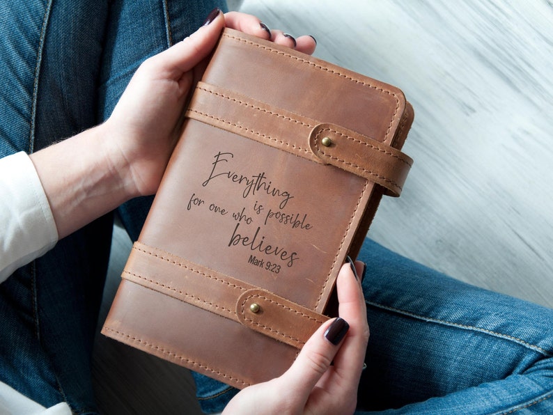 Christian Journal Religious Gift for Women Leather Journal B6 - Etsy