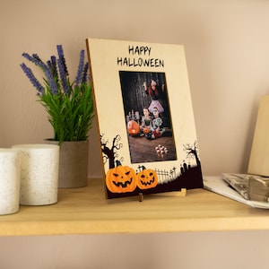 Personalized Picture Frame Happy Halloween Photo Frame 4x6 Pumpkin ...