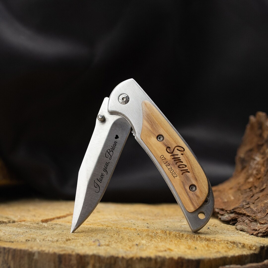 Engraved Pocket Knife Personalized Folding Knife Custom - Etsy