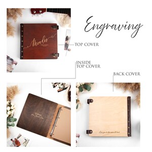 Personalized Album Wooden Memory Book Adventure Gift Engraved Album for ...