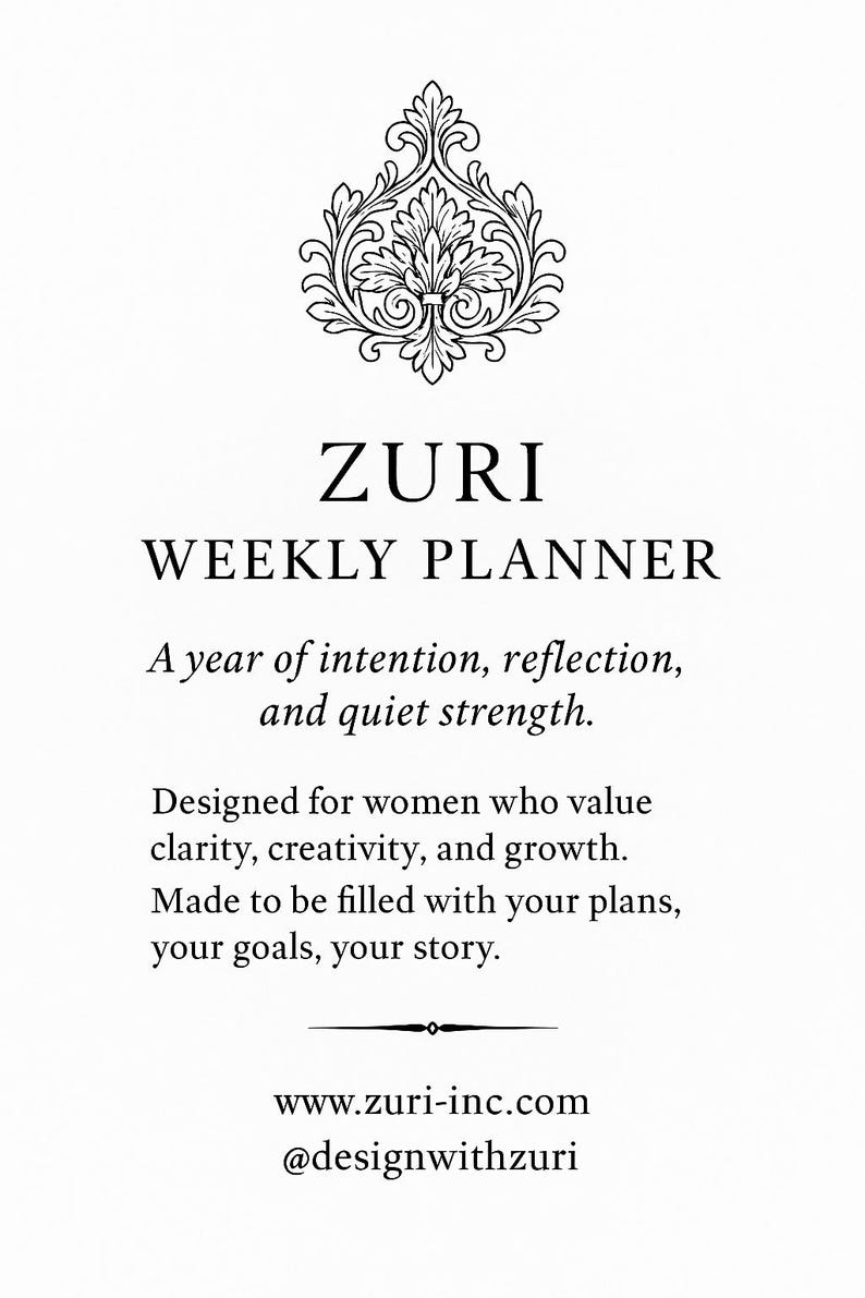 Zuri Weekly Planner Printable PDF – 52-week Undated Planner | Letter ...