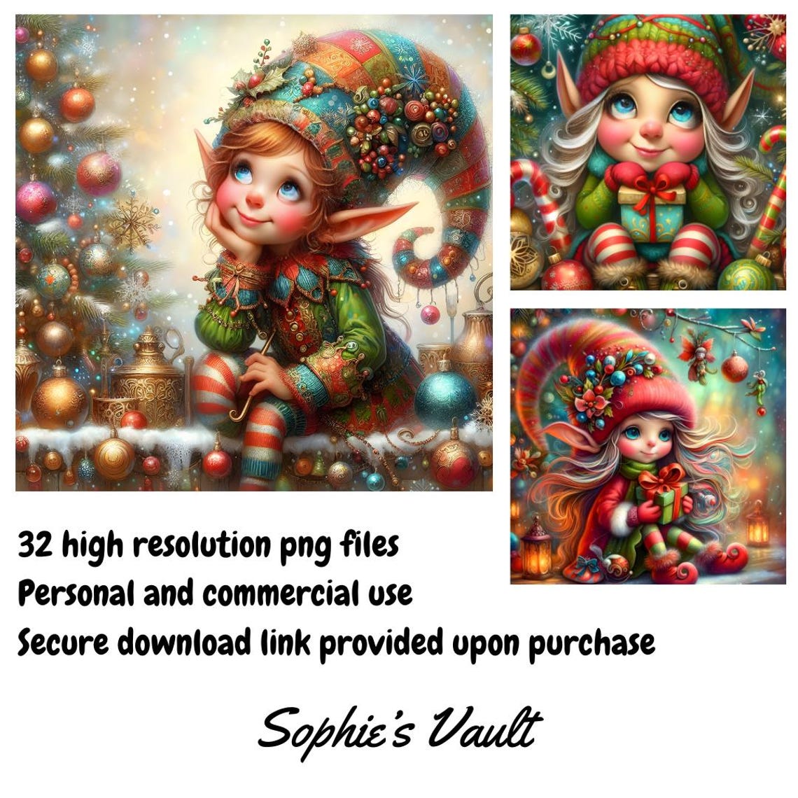 Christmas Elf Png Clipart, Christmas Elves, Files for Holidays Greeting ...
