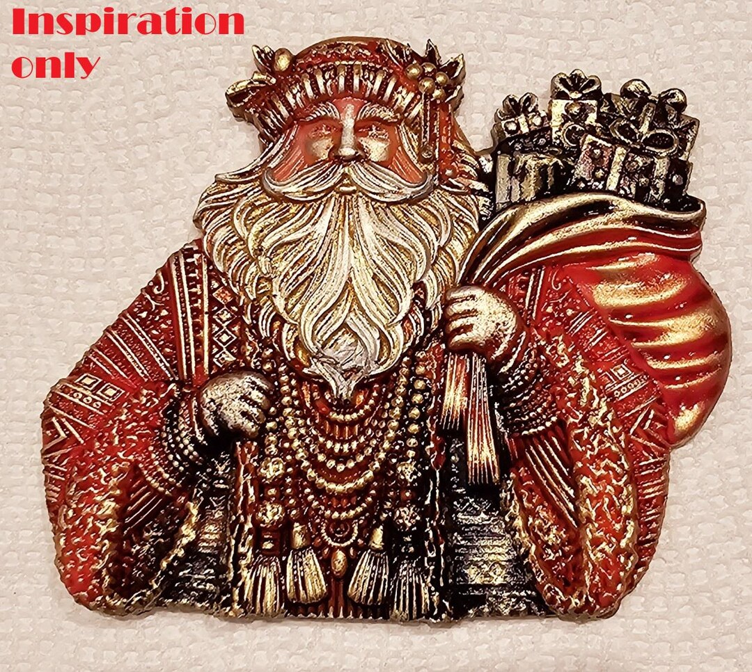 NEW ARRIVAL Silicone Mold Bohemian Santa and Sled Special Edition, Zuri ...