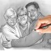 Hand Drawn Family Portrait From Photo, Personalized Gift for Mom, Dad ...