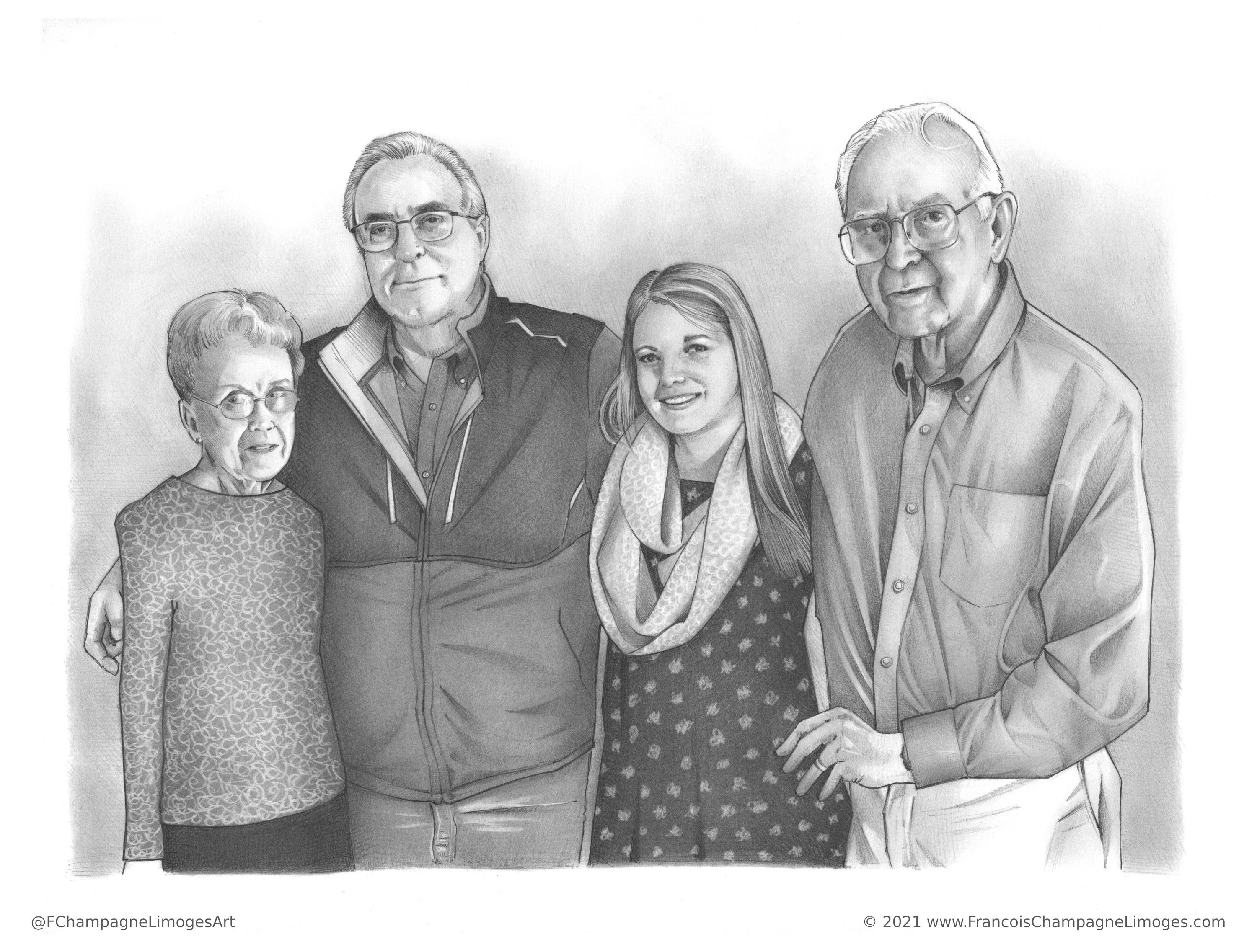 Hand Drawn Family Portrait From Photo Gift for Mom - Etsy Canada