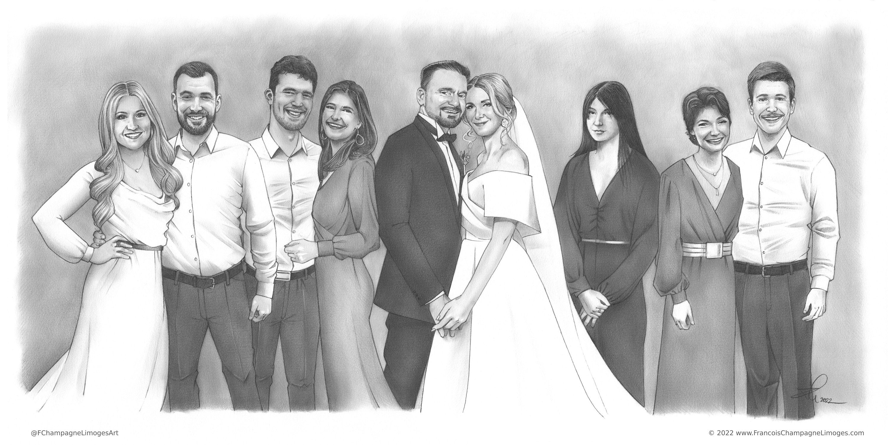 Hand Drawn Family Portrait From Photo Gift for Mom - Etsy