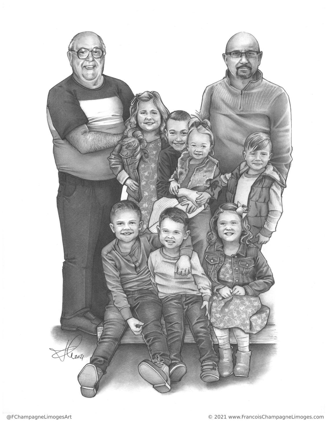 Hand Drawn Family Portrait From Photo Gift for Mom - Etsy