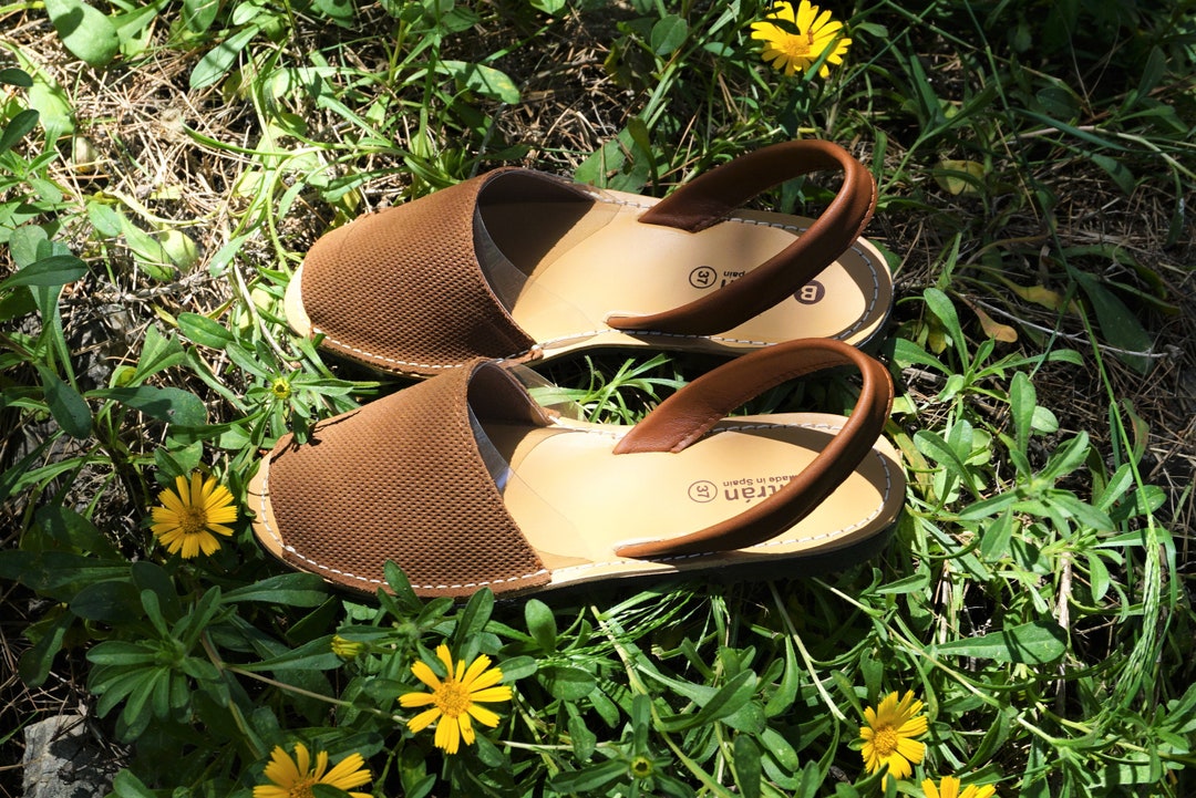 Tan Leather Avarcas Sandals: Mallorca Summer Shoes - Etsy