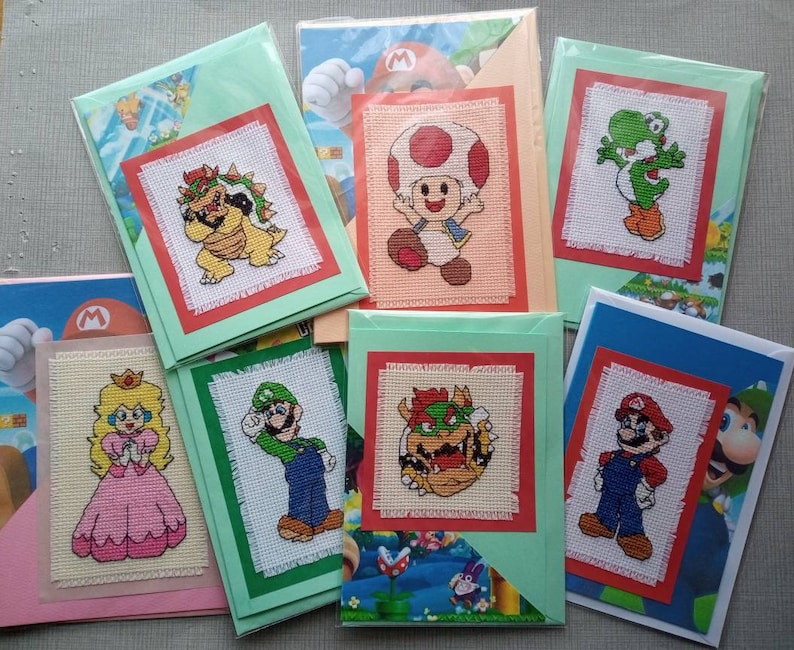 Mario Bros Cards - Etsy