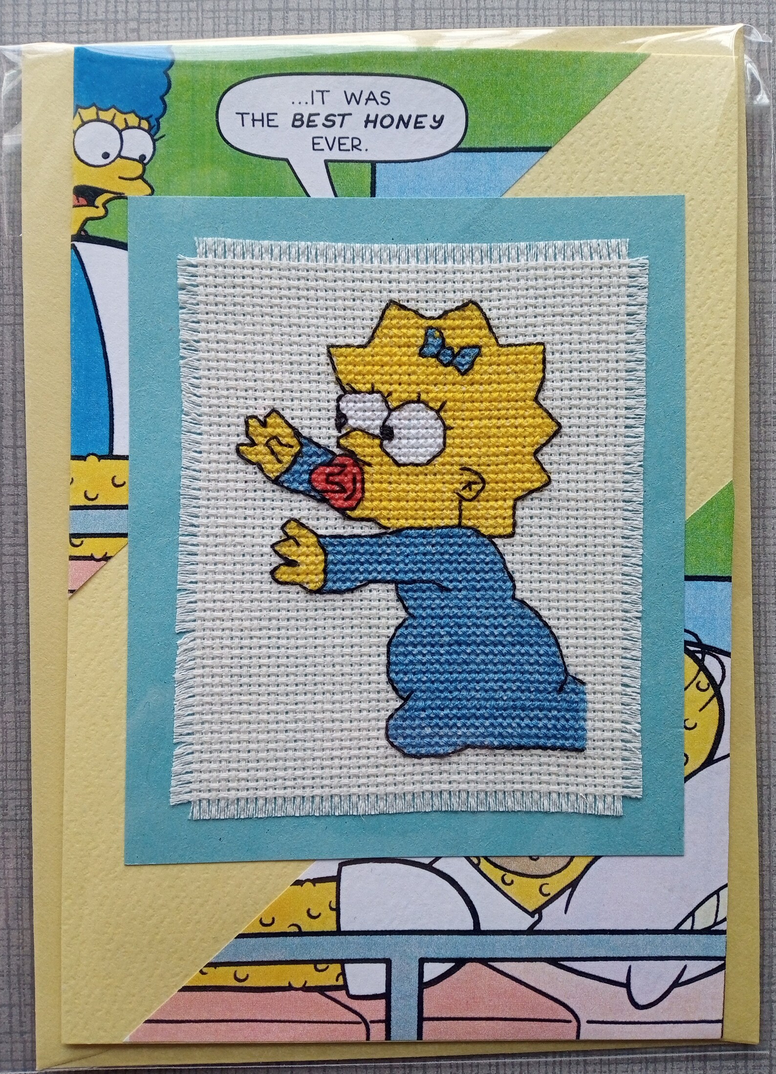 The Simpsons - Completed Cross Stitch Cards - Etsy