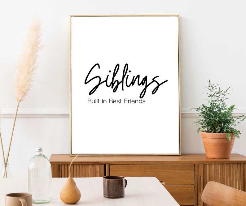 Siblings Christian Wall Art Printable | Minimalist Nursery Decor ...