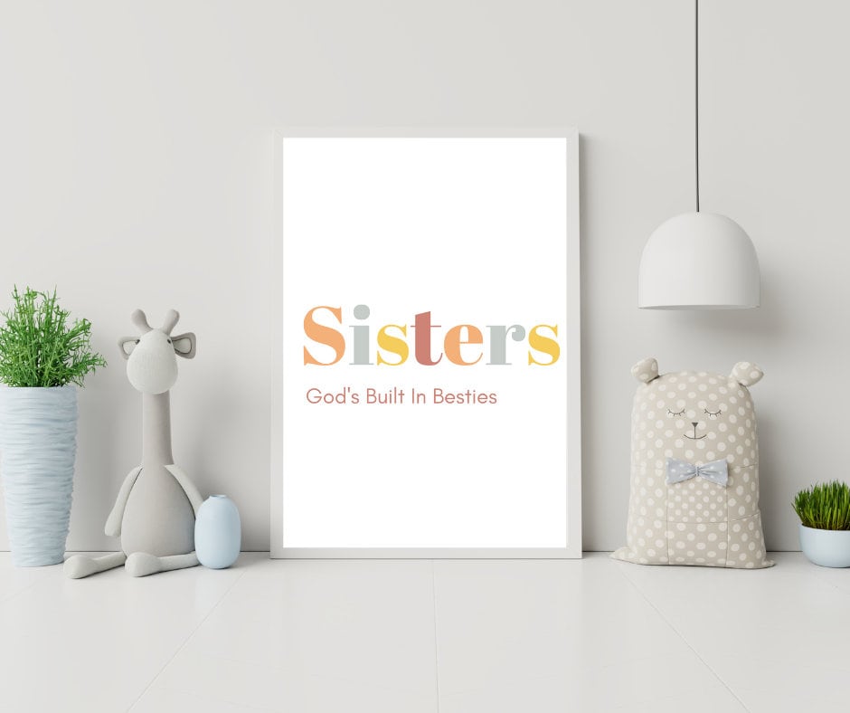 Sisters Printable | Minimalist Poster | Digital Download | Christian ...