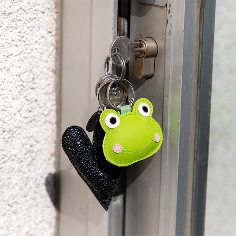 Cute Frog Keychain Frog Bag Charm Green Frog Faux Leather - Etsy