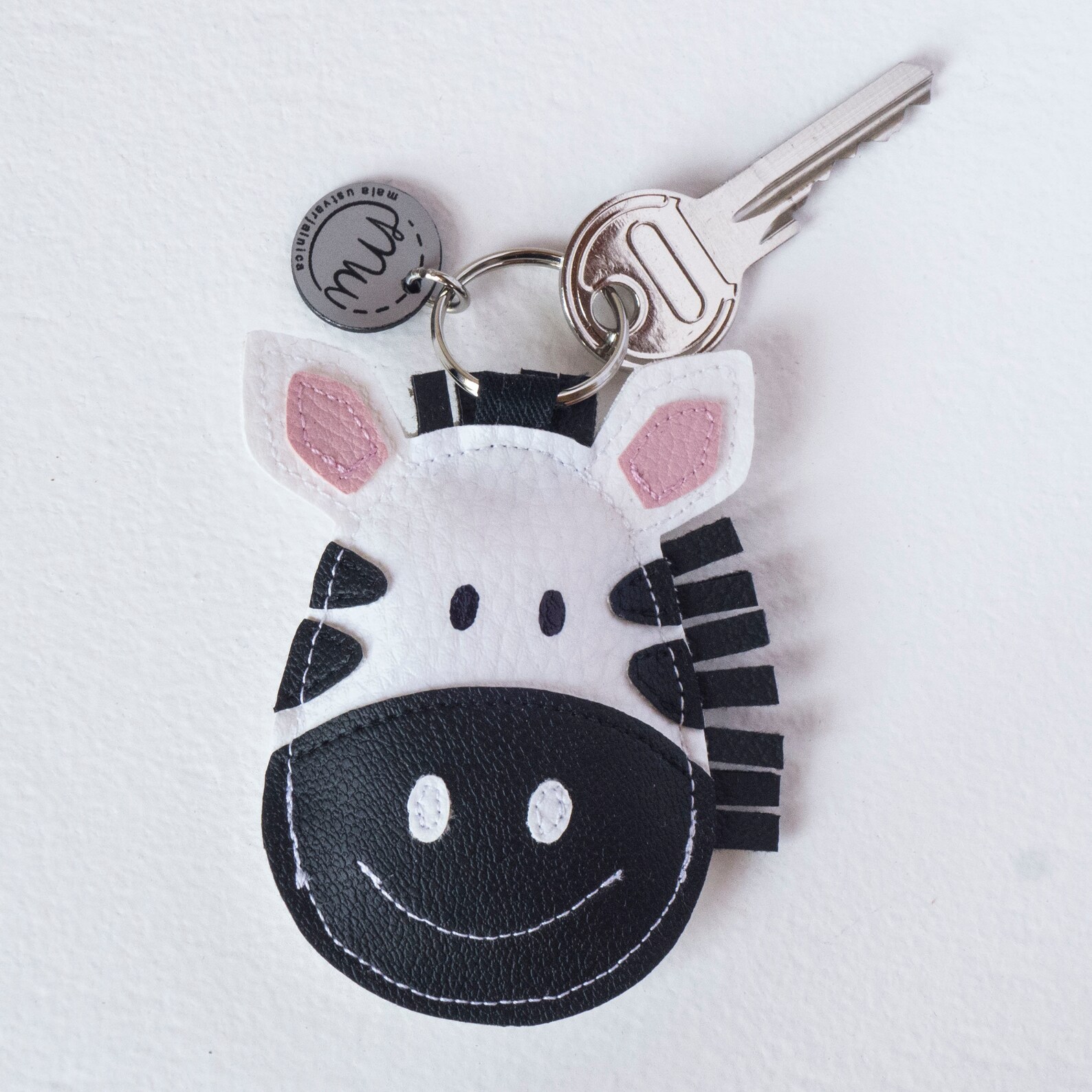 Cute Zebra Keychain Zebra Bag Charm Black&white Zebra - Etsy
