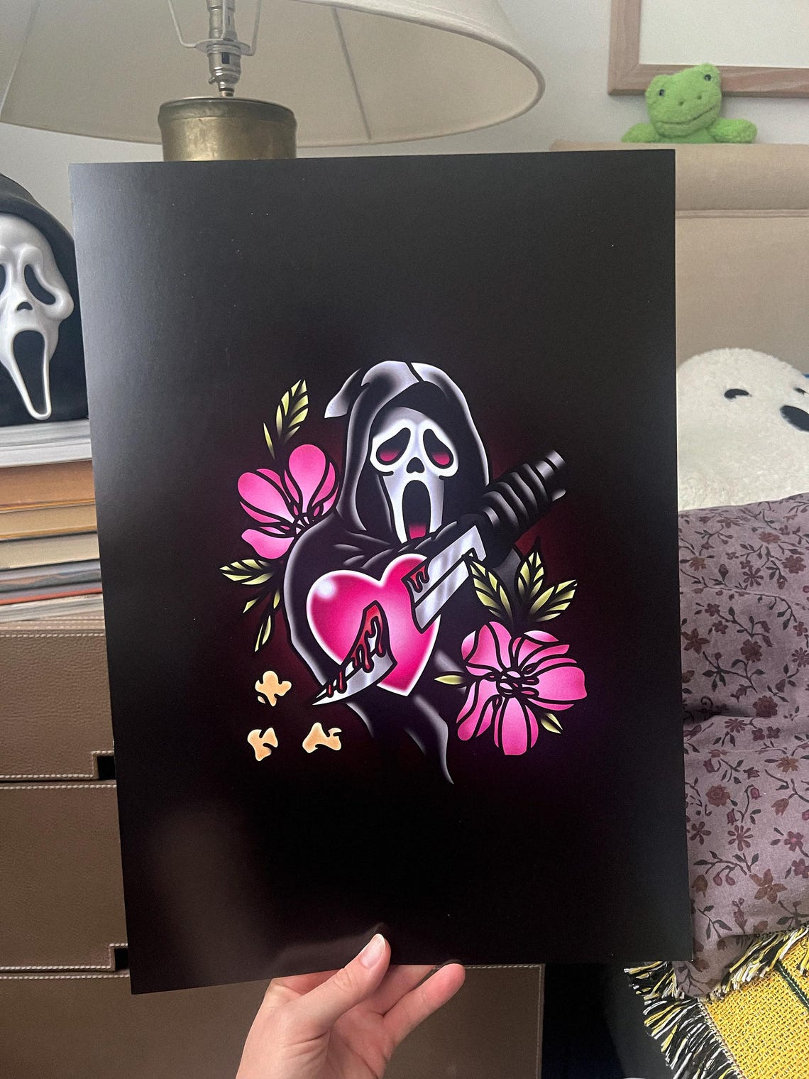 Scream Inspired Ghostface Tattoo Flash Print A3/A4 - Etsy