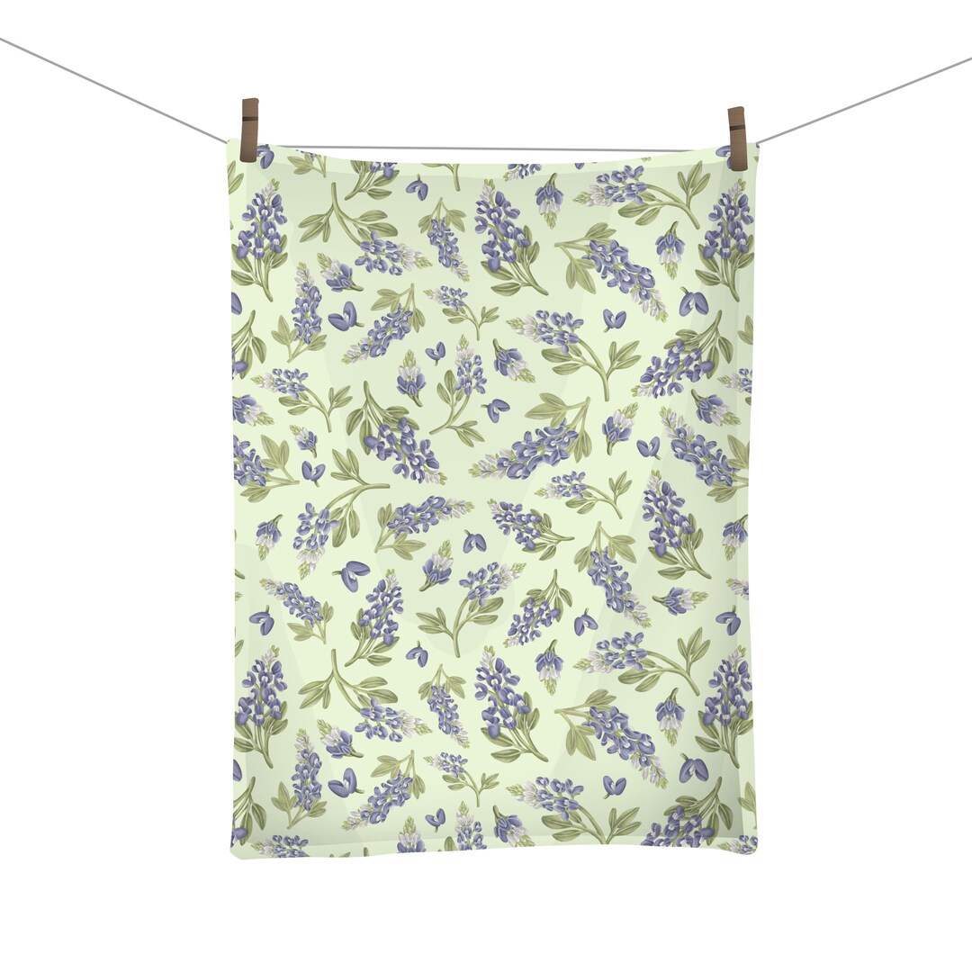 Texas Bluebonnet Tea Towel - Texas State Flower - Moving Away Gifts for ...