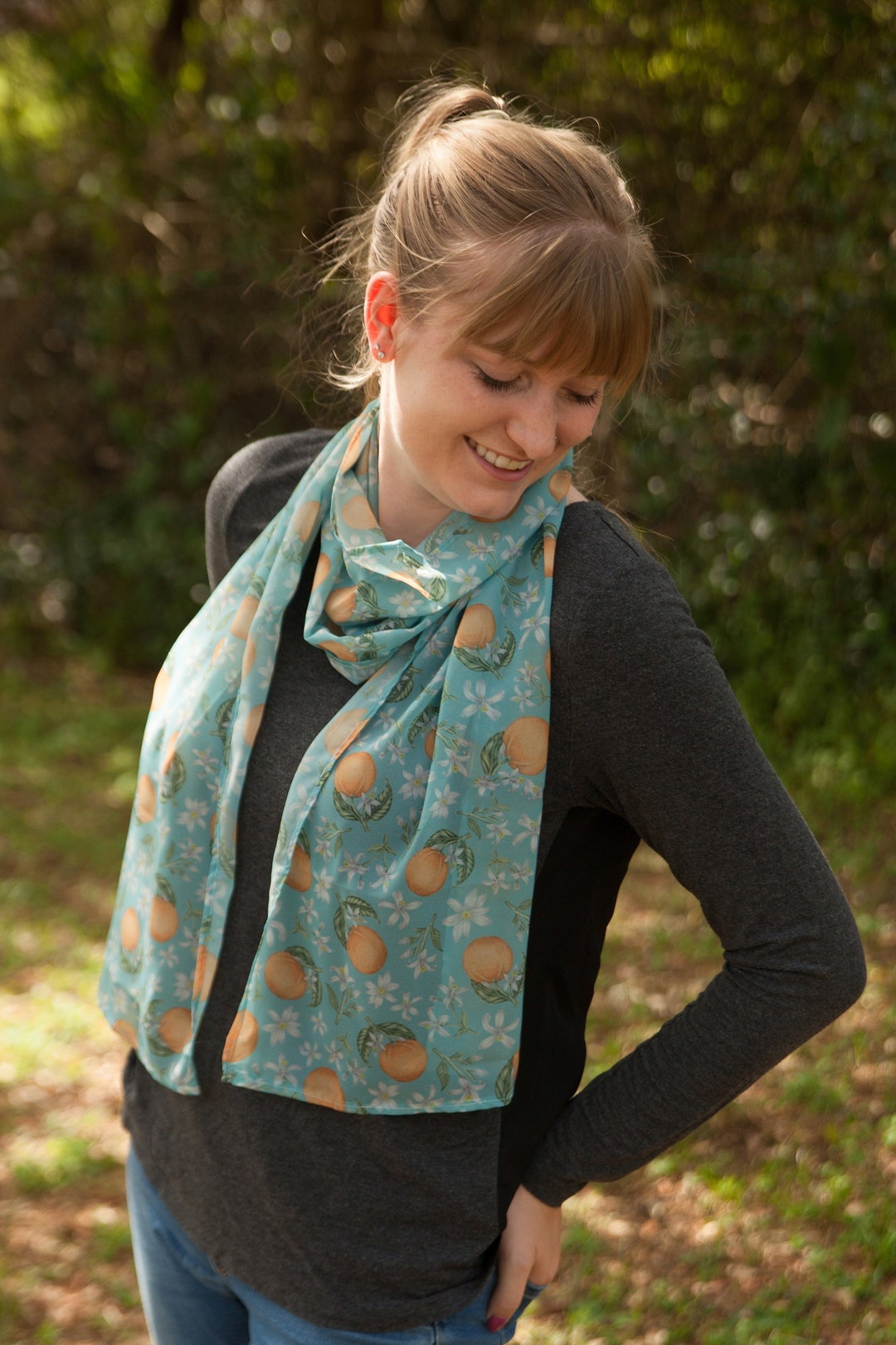 Orange Blossom Scarf Florida State Flower Florida Themed Gift Moving ...