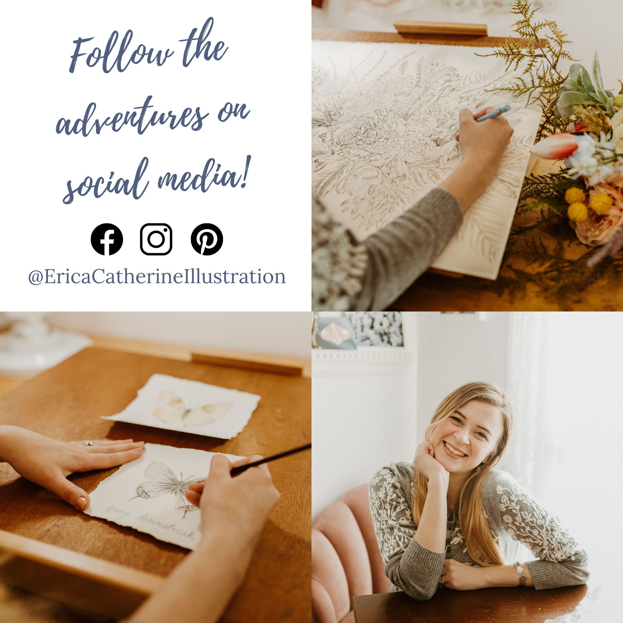 October Birth Flower Original Drawing October Birthday Gifts - Etsy