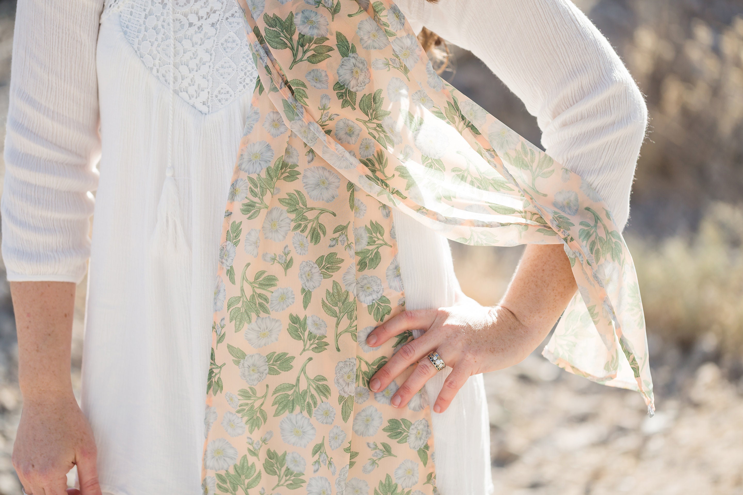 Cherokee Rose Pattern Scarf Georgia State Flower Moving - Etsy