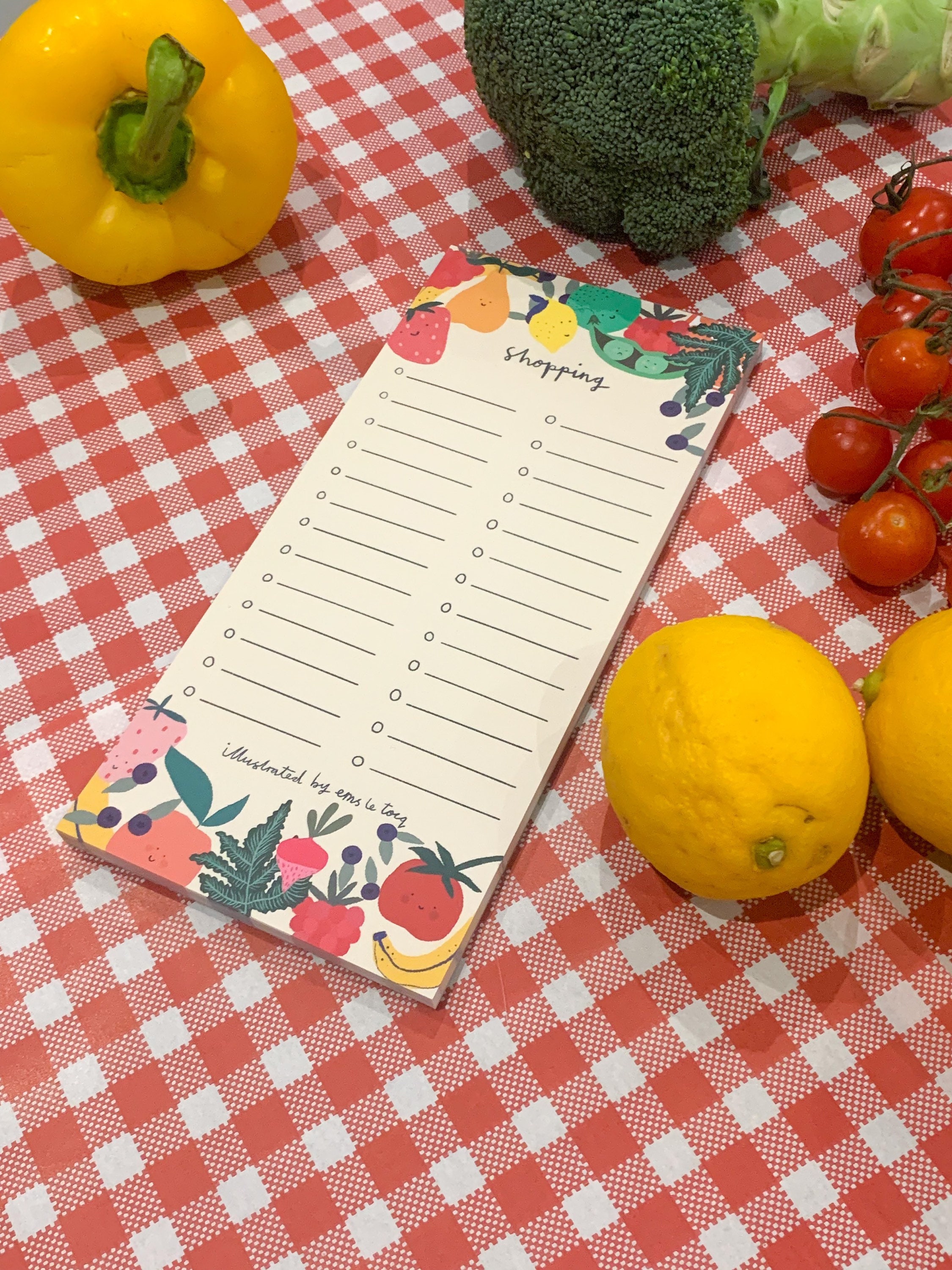 Smiley Fruit and Veg Notepads - Etsy