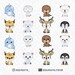 Arctic Animals Clipart Set 1, Polar Bear, Penguin, Fox Illustrations ...
