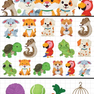 Pet Animal BUNDLE Clipart - Cute Digital Clip Art - Dog and Cat Clip ...
