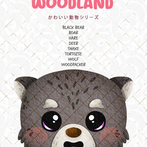 Woodland Student Animals Clipart Set 3, Back to School Clipart, Forest ...