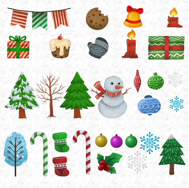 Winter Woodland Clipart BUNDLE Winter Clipart Woodland Baby - Etsy