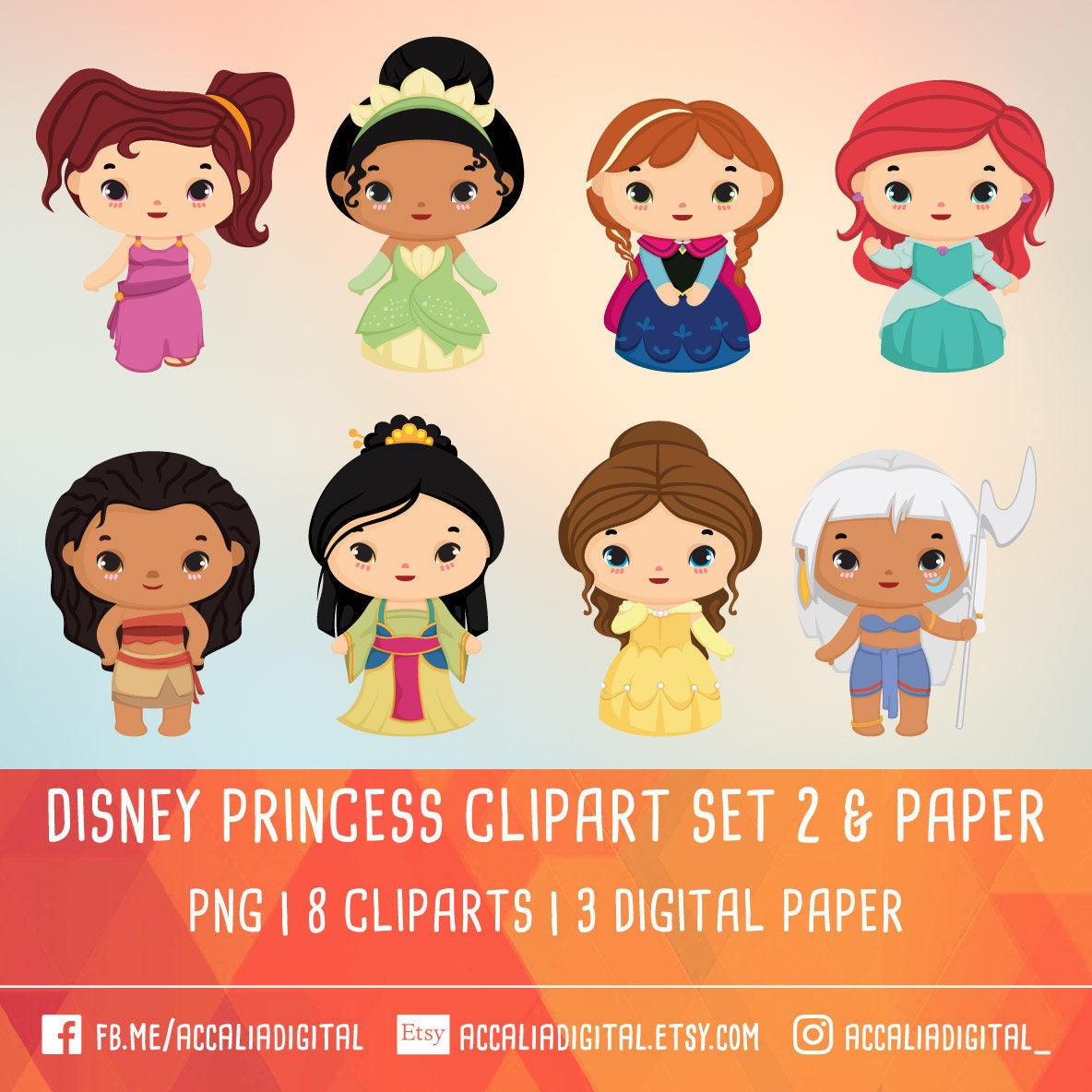 Disney Princess Cartoon Art