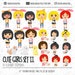 Cute Girls Clipart Bundle Girls Sticker African American - Etsy