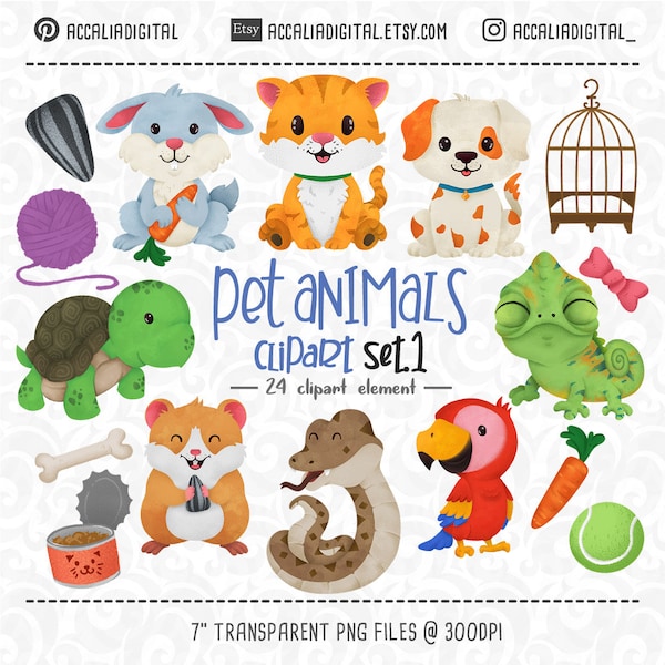 Pet Clip Art - Etsy