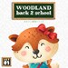 Woodland Back to School Clipart Set 1, Forest Friends Sticker, School ...
