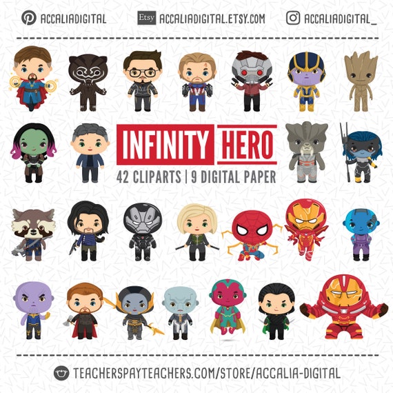 Super Hero Infinity Clip Art Bundle Infinity Superhero - Etsy Australia