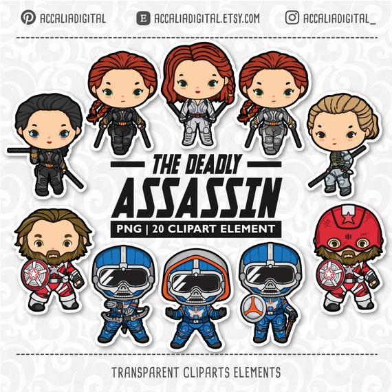 Assassin Superhero Clipart Deadly Assassin Comic Book | Etsy