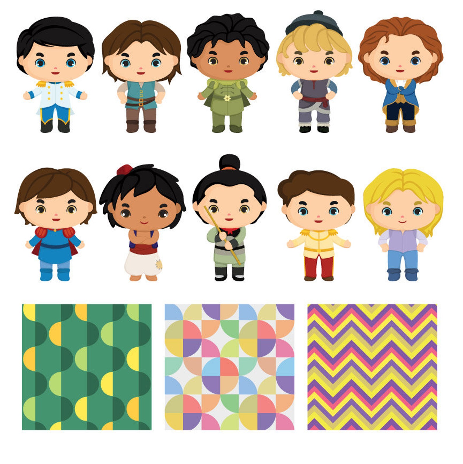 Princess and Prince Clip Art Bundle Cute Prince Sticker - Etsy