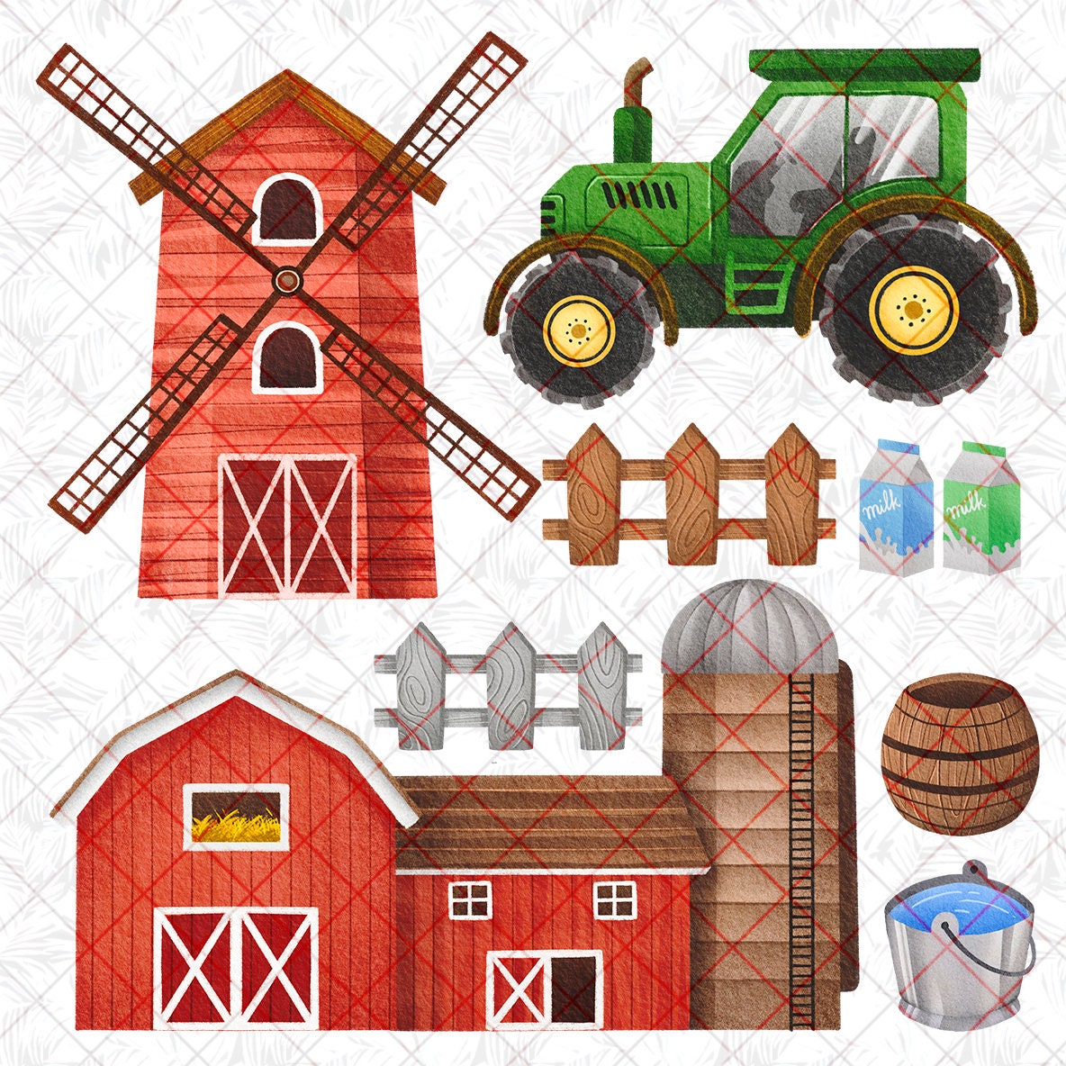 Farm Animal Set 2 Animal Friends Clipart Watercolor Animal - Etsy UK