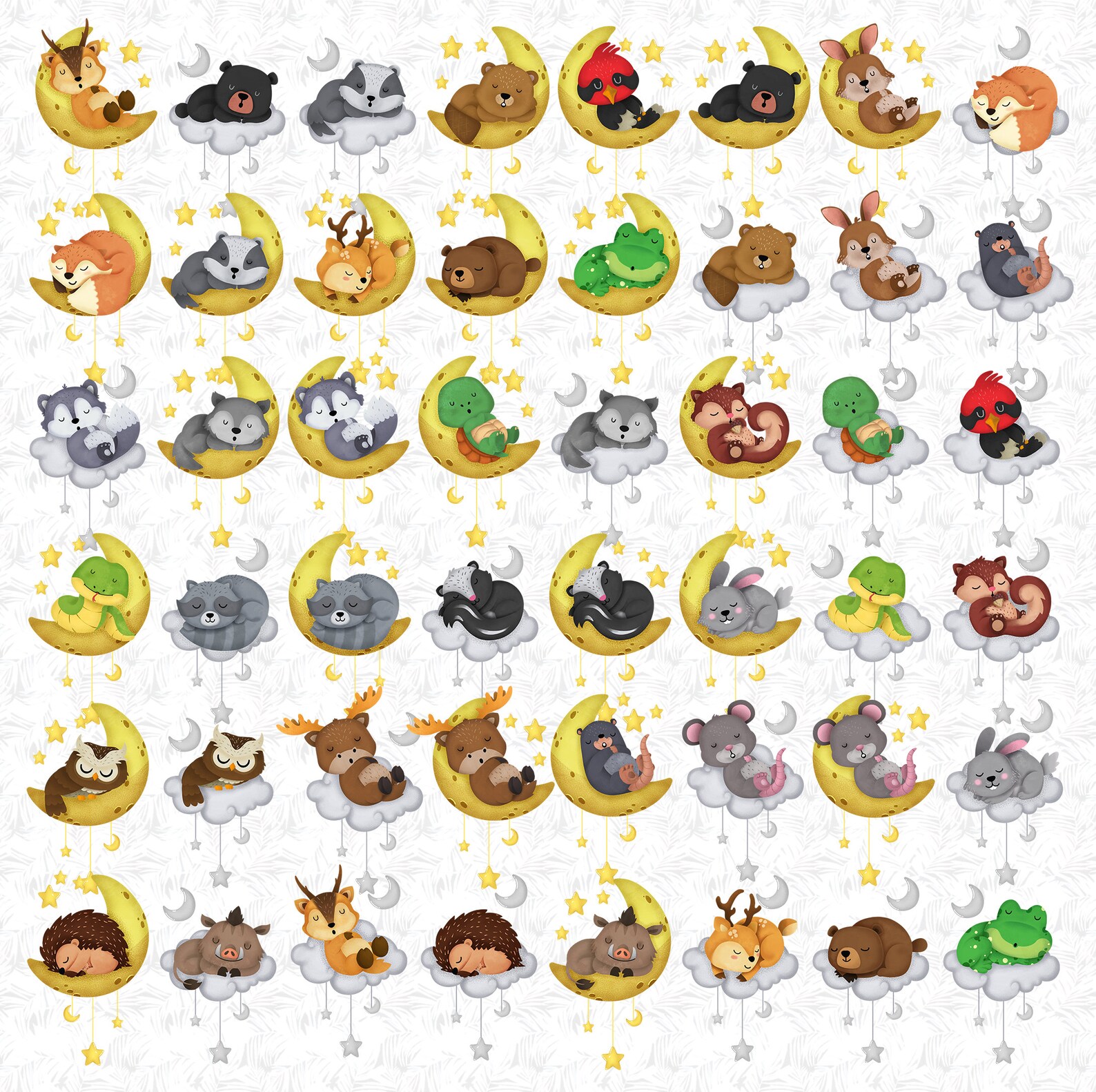 Dreamy Woodland Clipart Set Bundle Sleeping Woodland Forest - Etsy