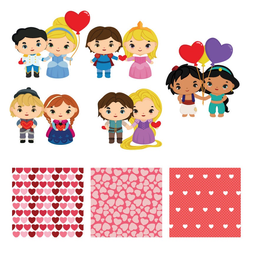 Princess and Prince Clip Art Bundle Cute Prince Sticker - Etsy