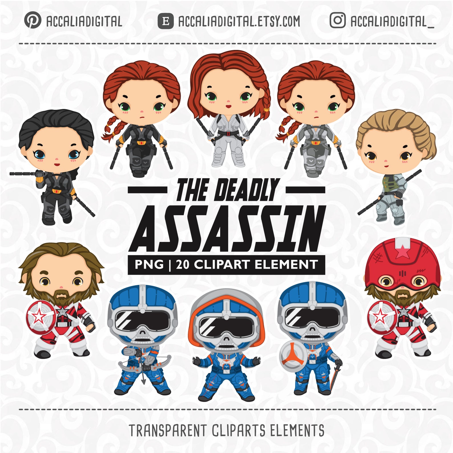 Assassin Superhero Clipart Deadly Assassin Comic Book | Etsy