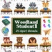 Woodland Student Animals Clipart, Back to School Clipart, Forest ...