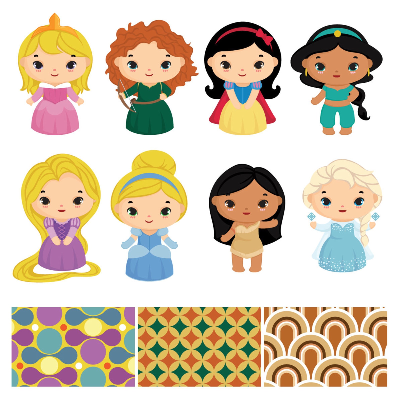 Princess and Prince Clip Art Bundle Cute Prince Sticker - Etsy
