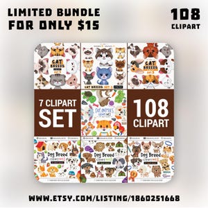 Pet Animal Clipart - Cute Digital Clip Art - Dog and Cat Clip Art ...