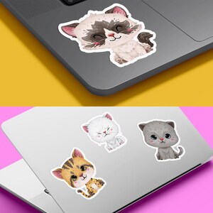 Adorable Cat Clipart Set 1, Hand-drawn Digital Art, Cute Pet Stickers ...