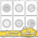 30 Sun Coloring Pages for Kids Printable Sheets Instant Download Summer ...