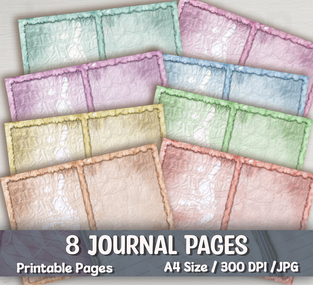 Blank Journal Pages Junk Journal Pages Basic Journal Pages - Etsy